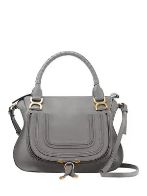 Chloé Marcie Medium Satchel Cashmere Gray/gold