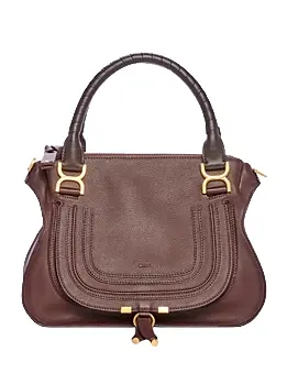 Chloé Marcie Medium Satchel Deep Violine/gold