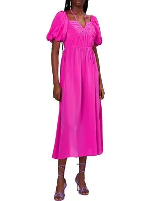 Whistles Limited Edition Cecille Midi Dress - Pink