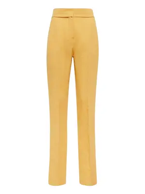 Jacquemus Le Pantalon Tibau Linen-blend Pants - Yellow