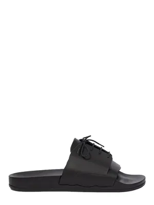 MAISON MARGIELA Lace-up Slides - Black