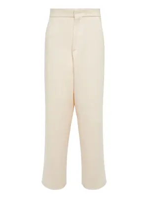 Zegna Straight Cotton Bouclé Pants - Beige