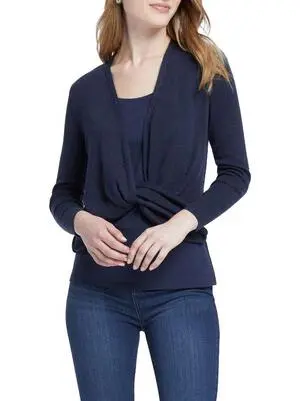 NIC+ZOE Four-way Fine Knit Cardigan - Dark Indigo