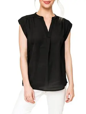 GIBSONLOOK GIBSONLOOK Cap Sleeve Blouse Black
