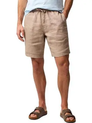 Rodd & Gunn Linen Drawstring Shorts - Dark Taupe