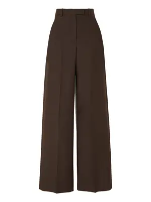 Valentino Garavani Wool Straight-leg Pants - Brown