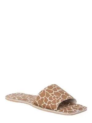 Matisse Bali Suede Slide Sandal - Giraffe