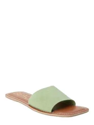 Matisse Bali Suede Slide Sandal - Lime