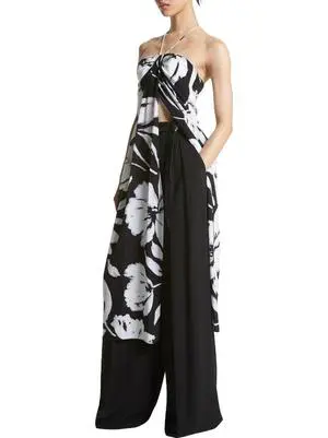 Michael Kors Brushstroke Print Silk Crepe De Chine Dress - 111 Bold Brushstroke Optic