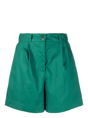 Woolrich Pleat-detail High-waisted Shorts - Green