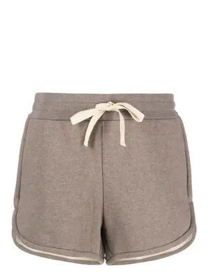 JIL SANDER Drawstring Cotton Shorts - Brown