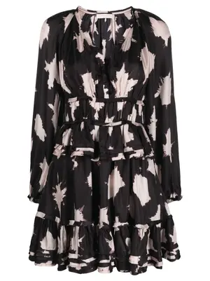 Ulla Johnson Emery Tie-dye Mini Dress - Black