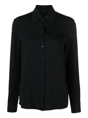 Pinko Logo-jacquard Shirt - Black