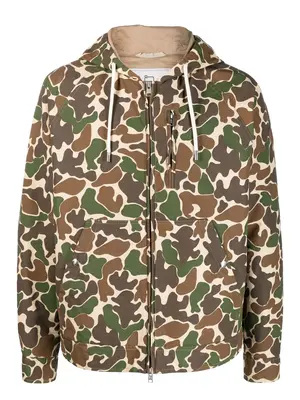 Woolrich Camouflage-print Drawstring Jacket - Neutrals