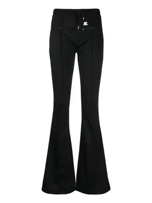 COURREGES Seam-detailing Flared Track Pants - Black