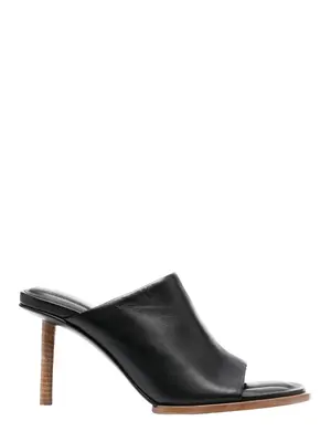 Jacquemus 90mm Les Mules Rond Carré Sandals - Black