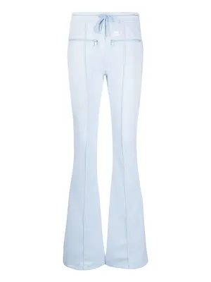 COURREGES Seam-detailing Flared Track Pants - Blue