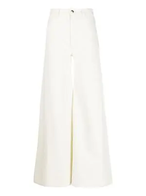 Chloé Rave Wide-leg Jeans - Neutrals
