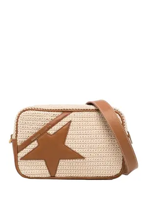 Golden Goose Star-patch Crochet Crossbody Bag - Brown