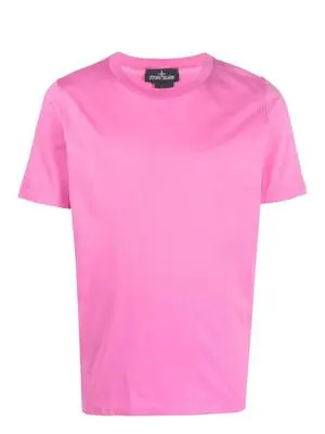 Stone Island Graphic-print Cotton T-shirt - Pink