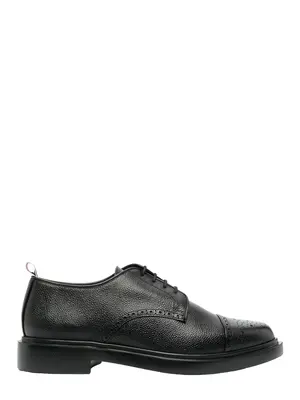 Thom Browne Almond-toe Derby Shoes - Black