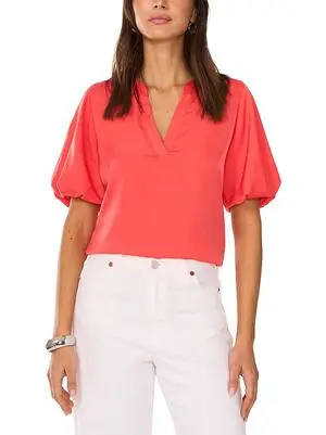 Vince Camuto Puff Sleeve Top - Cayenne