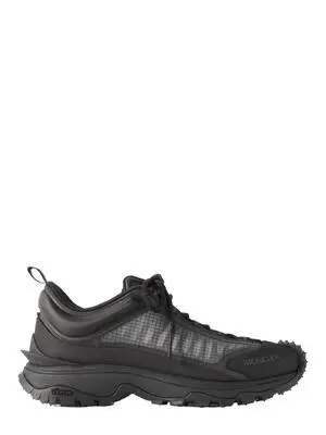 Moncler Mesh And Rubber Sneakers - Black