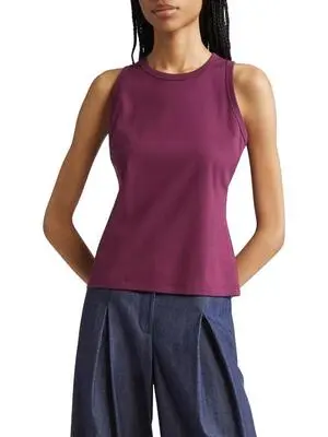 Lafayette 148 New York Racerback Tank Top - Violet Ash
