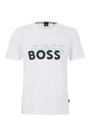BOSS Logo Print T-shirt - White