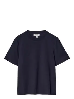 Cos Clean Cut Regular T-shirt - Navy