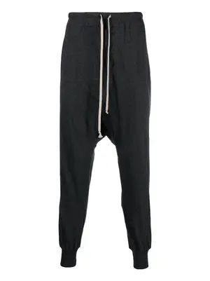 Rick Owens Drop-crotch Drawstring Track Pants - Grey