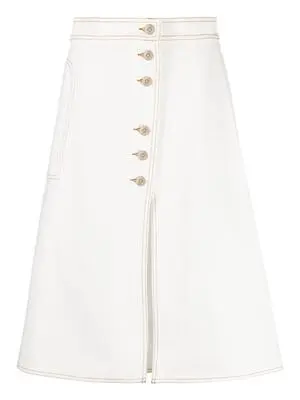 WALES BONNER A-Line Midi Skirt