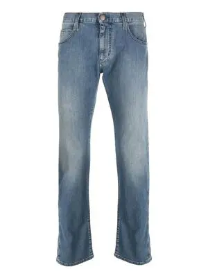 Emporio Armani Straight-leg Twill Jeans - Blue
