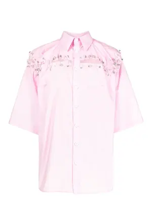 Natasha Zinko Safety-pin Detail Shirt - Pink