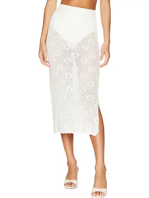 Callahan Camila Midi Skirt - White