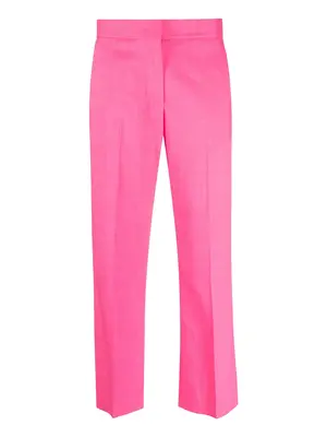 MSGM High-waist Cropped Trousers - Pink