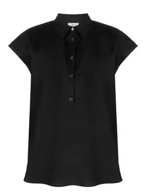 Woolrich Cap-sleeves Cotton Shirt - Black