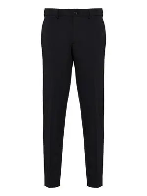 Prada Techno Stretch Slim Fit Trousers - Black