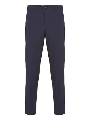 Prada Techno Stretch Slim Fit Pants - Navy