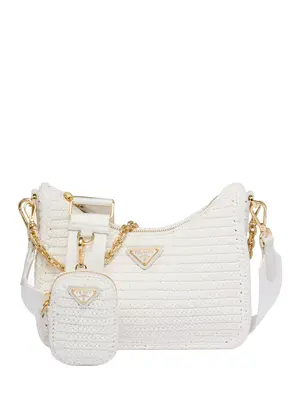 Prada Prada Re-Edition 2005 Crochet Bag White