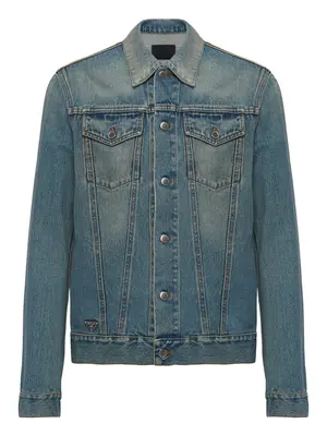 Prada Denim Blouson Jacket - Light Blue