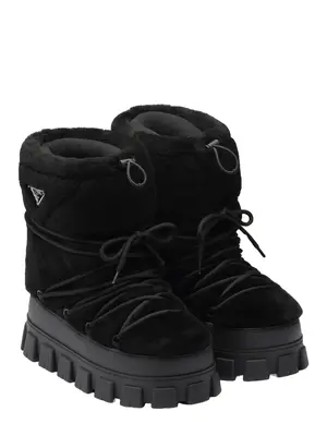 Prada Shearling Après-ski Boots - Black