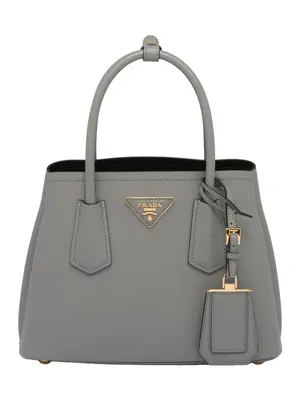 Prada Saffiano Leather Handbag Slate/black