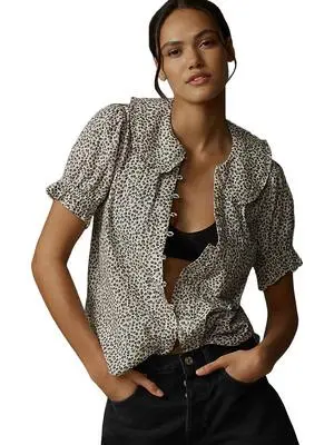 PILCRO Pilcro Keira Blouse Neutral Pattern