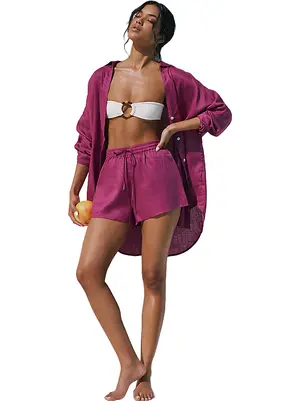 L*Space Rio Linen Shorts Purple