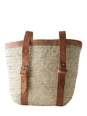 TERRAIN Leather Handle Market Backpack, Small - Multi