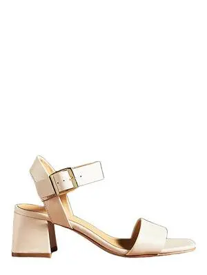 Nisolo Block Heel Sandals White