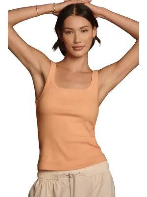 PILCRO Pilcro Scoop-Neck Tank Top Orange