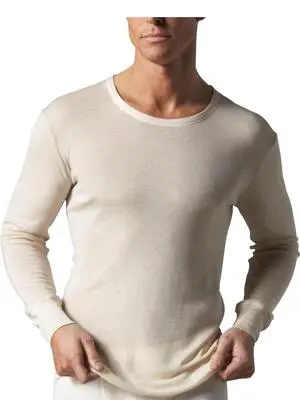 Hanro Woolen Silk Long-sleeve Shirt - Ivory