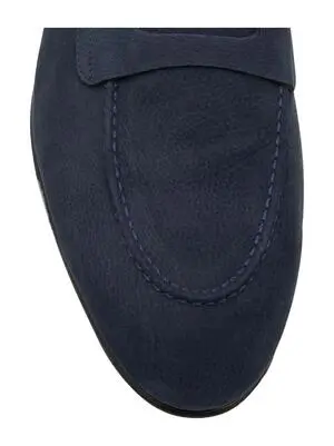 Brioni Leather Penny Loafers - Navy